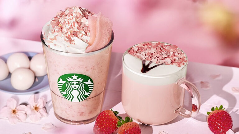 スターバックスにsakuraシリーズ第2弾「さくらカシス ストロベリー 白玉 フラペチーノ」登場。2月22日から